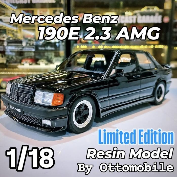 Jual Diecast Mercedes Benz 190E 2.3 AMG Black by Ottomobile Resin ...