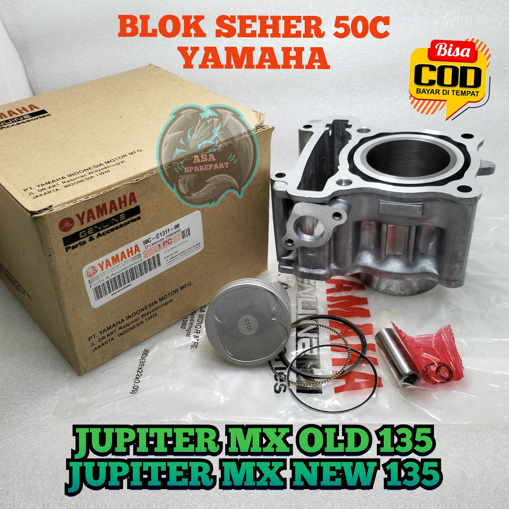 Jual Blok + Seher Set 50C Motor Yamaha JUPITER MX 135 Old / Lama , JUPITER MX 135 New / Baru ...