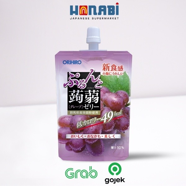Jual Orihiro Grape Konyaku Drink Jelly 130g -Minuman Jelly Konyaku Rasa ...