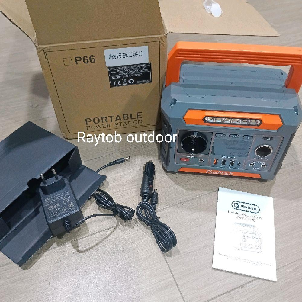 Jual Portable UPS Power Station Flashfish P66 230Wh 62400mAh 300W Grey ...