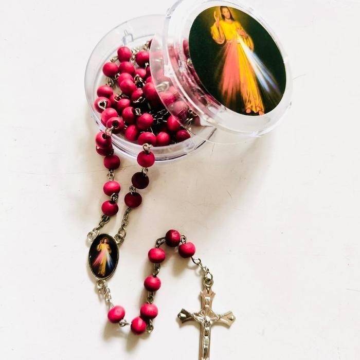Jual Rosario kayu wangi 77x DOA BAPA KAMI - Merah | Shopee Indonesia