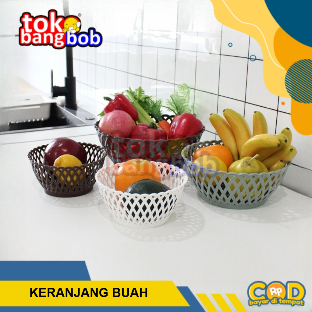 Jual Keranjang Buah / Wakul Baskom Jaring /Tempat Buah Plastik | Shopee ...
