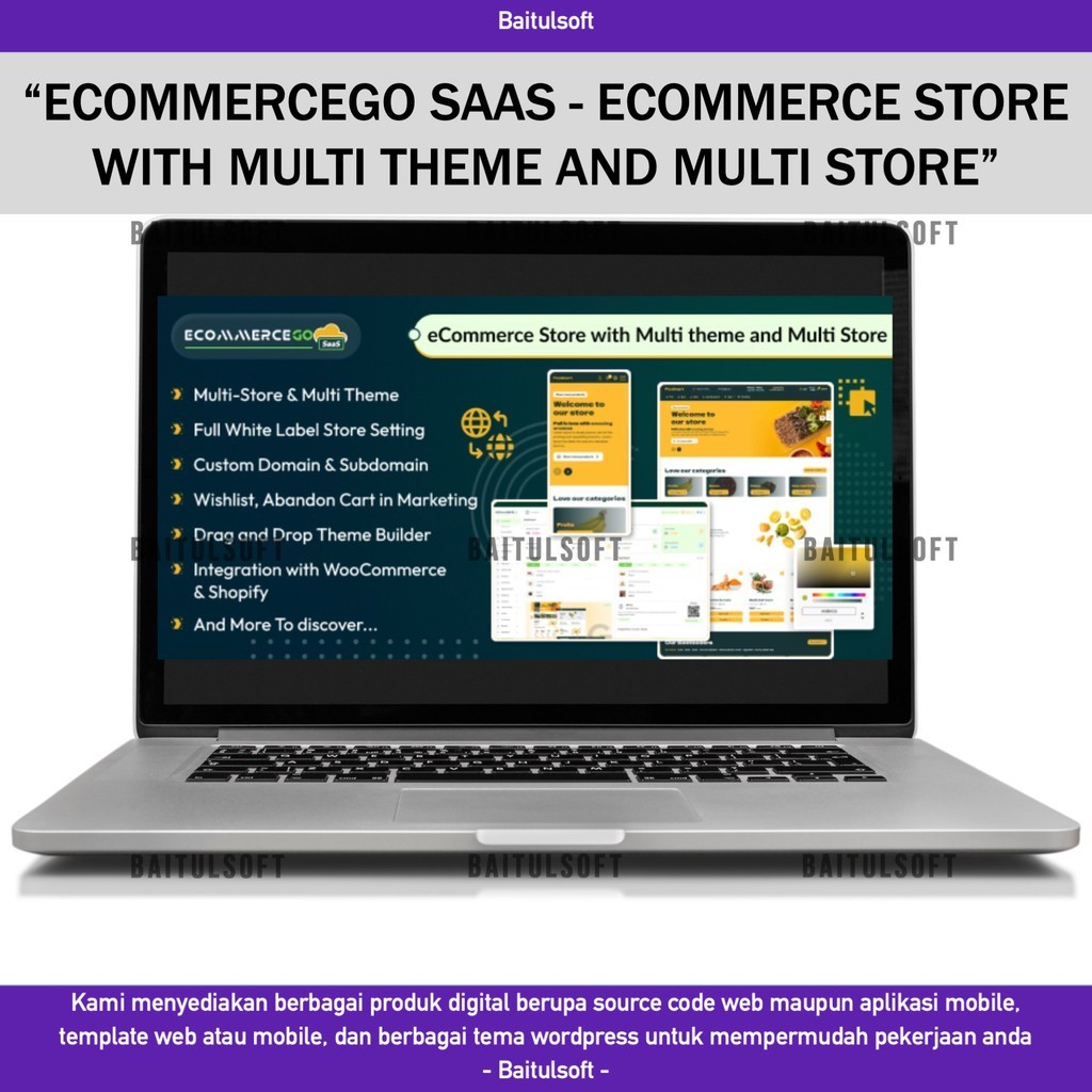 Jual SOURCE CODE APLIKASI WEB ECOMMERCEGO SAAS - ECOMMERCE STORE WITH MULTI THEME AND MULTI ...