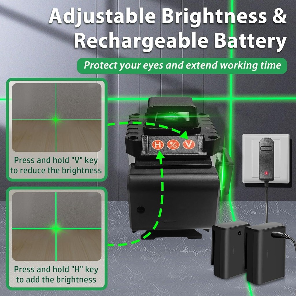 Jual Laser Level 4D 16 Lines Laser Level 4x360 Self Leveling Alat ...