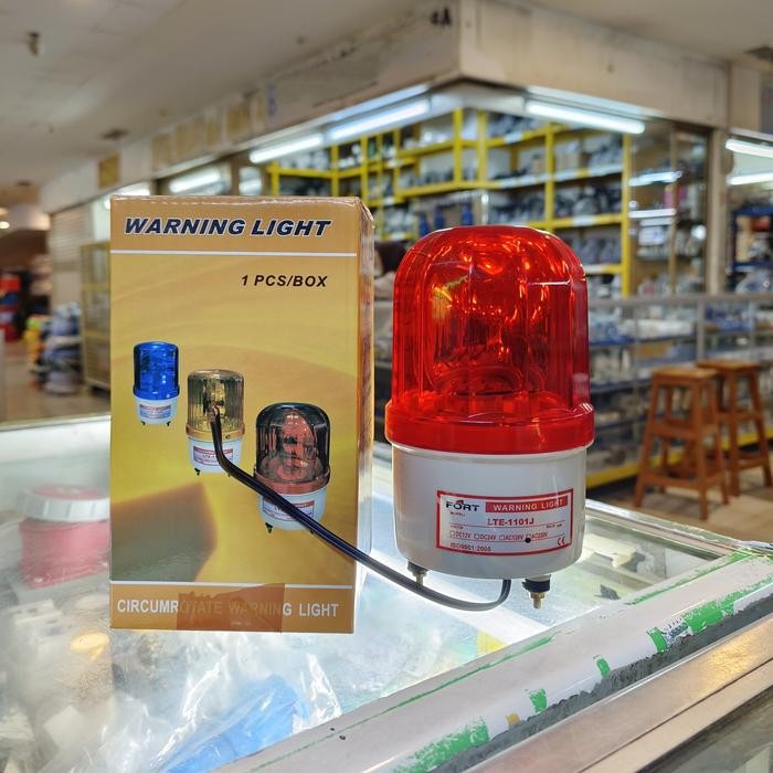 Jual lampu rotary +sirine LTE-1101/warning light + buzzer (bunyi) 220v ...