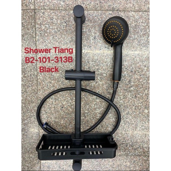 Jual Shower Tiang Stainles Hitam Set - Tiang Shower 3 in 1 Stainles ...