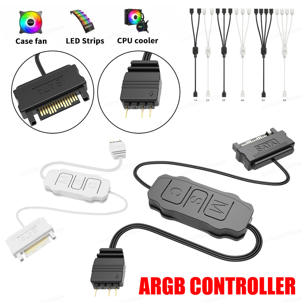 Jual 5V 3PIN ARGB Controller ARGB 5V 3PIN To SATA Interface Extension ...