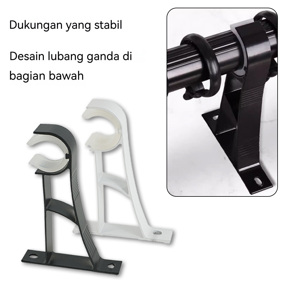 Jual 2pcs Tiang Gorden Bracket/Hook Penyangga Tiang Batang Gorden ...