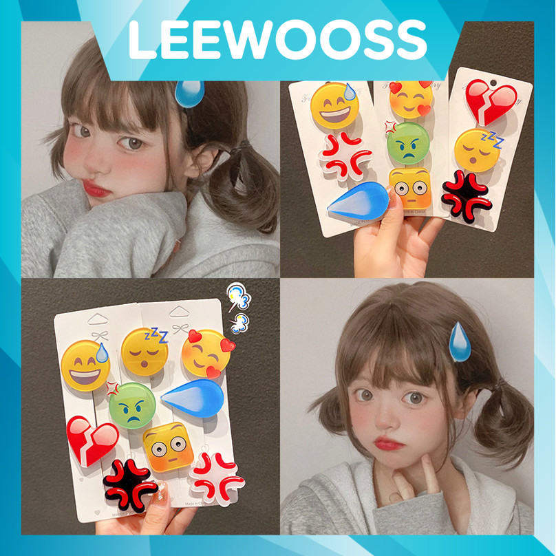 Jual LEEWOOSS F5535 Jepit Rambut Emoticon Jepit Rambut Gaya Korea Motif ...