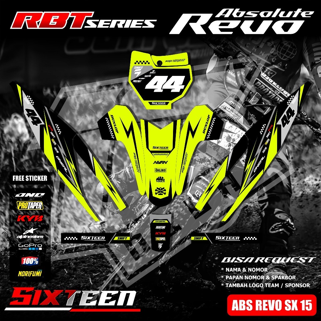 Jual Sticker RBT/GTX REVO ABSOLUTE Stiker Striping Motor RBT Bebek ...
