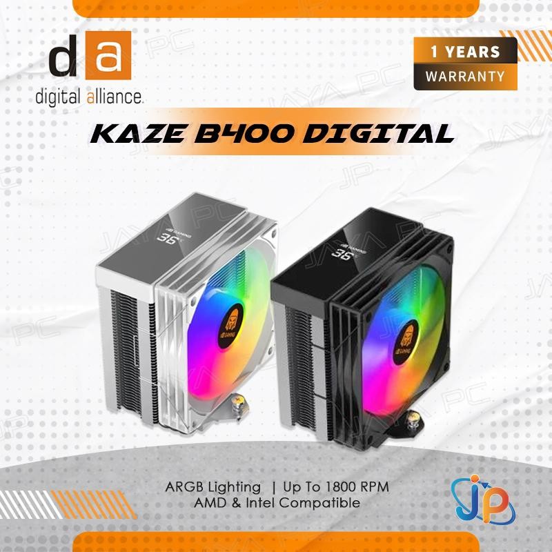 Jual Digital Alliance Kaze B400 ARGB - CPU Air Cooler Fan Intel & AMD Digital Display | Shopee ...