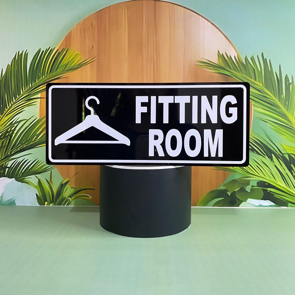 Jual ASO Akrilik Sign FITTING ROOM/papan penanda akrilik | Shopee Indonesia