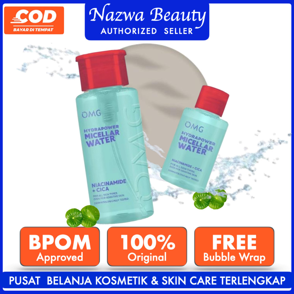 Jual Nazwa Beauty OMG OH MY GLOW HydraPower Micellar Water 65 Ml & 300 ...