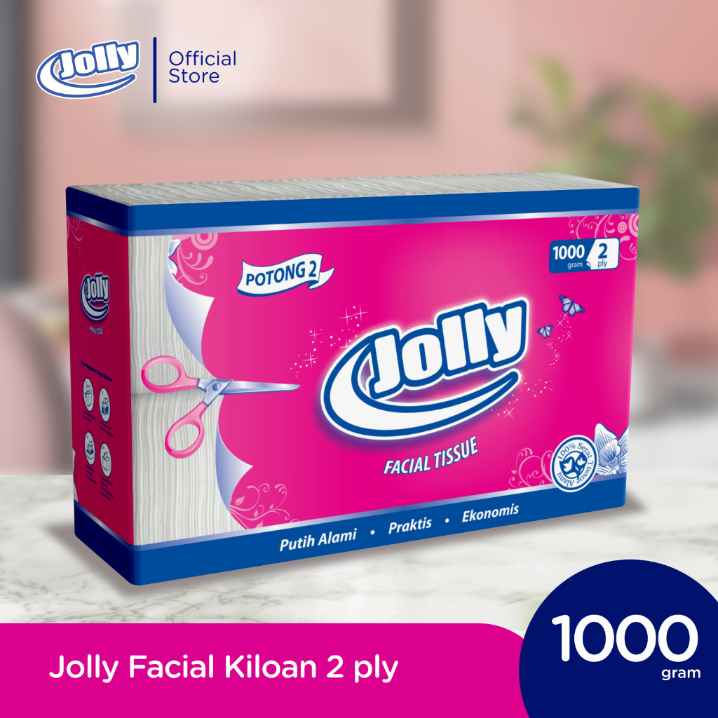 Jual Jolly Facial Tissue Potong 2 - 1000gr 2 Ply - Tissue 1 Kg | Shopee ...