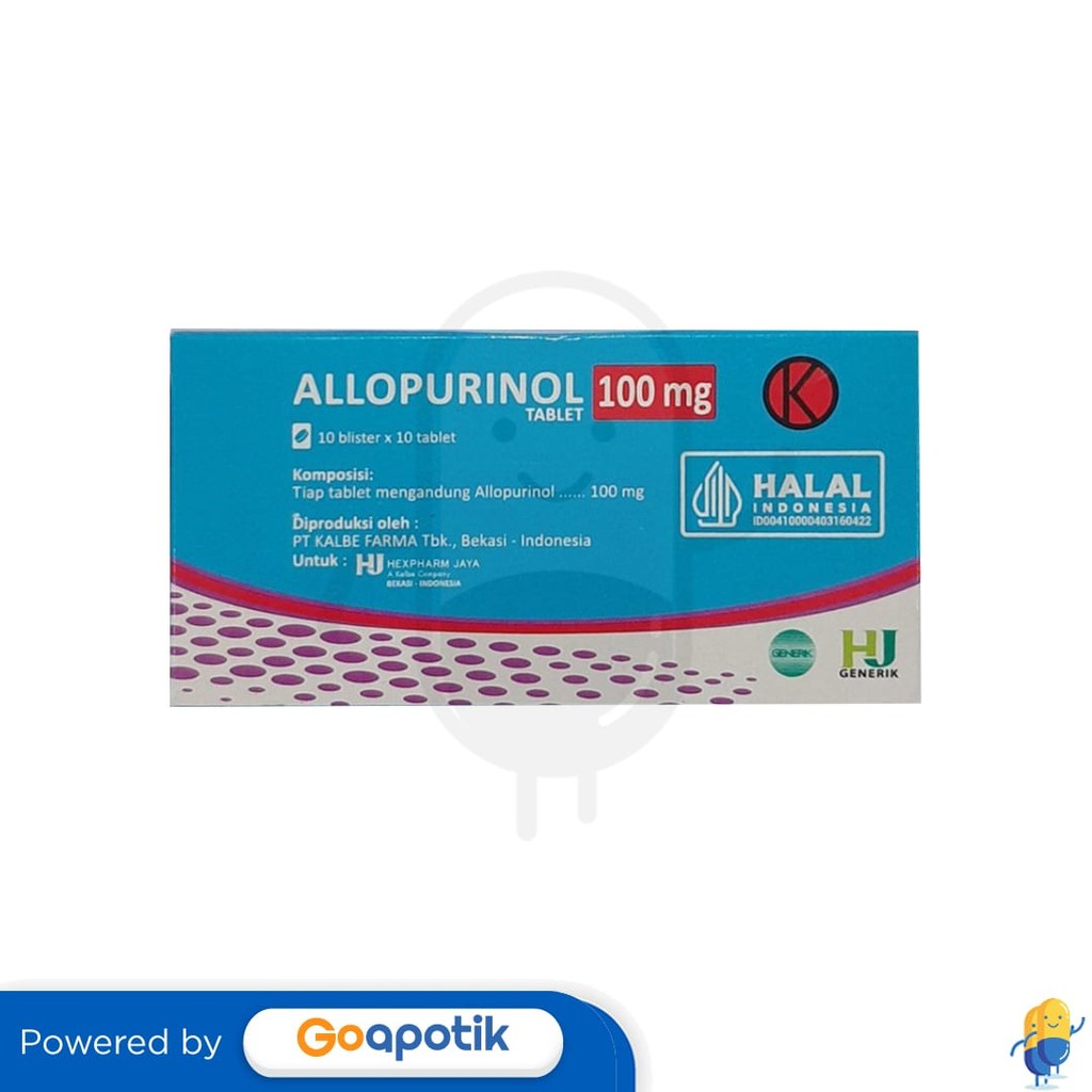 Jual Allopurinol Hexpharm 100 Mg Box 100 Tablet | Shopee Indonesia