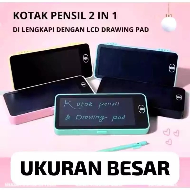 Jual (DF)Ukuran Besar Kotak Pensil Case Besar Lcd Writing Drawing Box ...