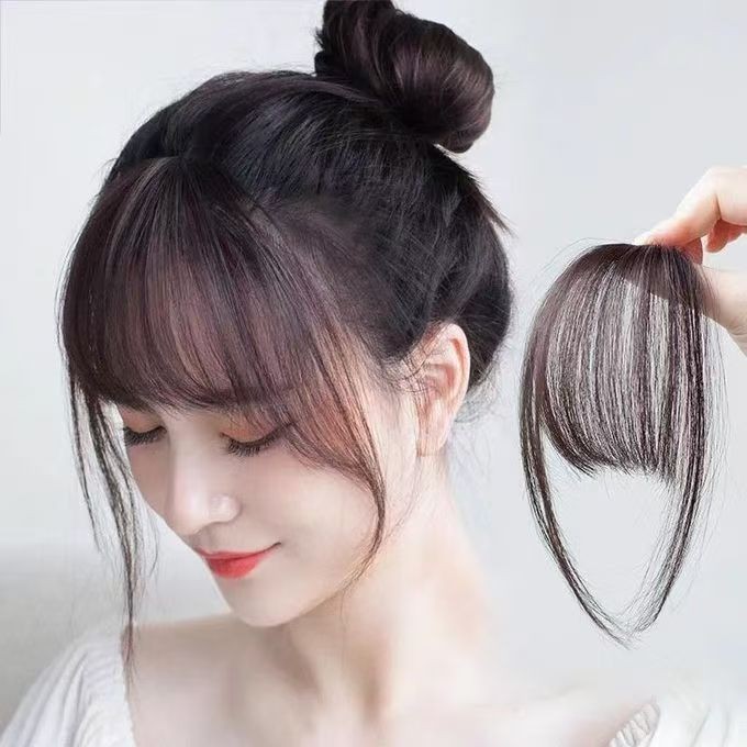 Jual Poni Clip Aksesoris Rambut Palsu Poni Jepit Lembut Side Bang ...