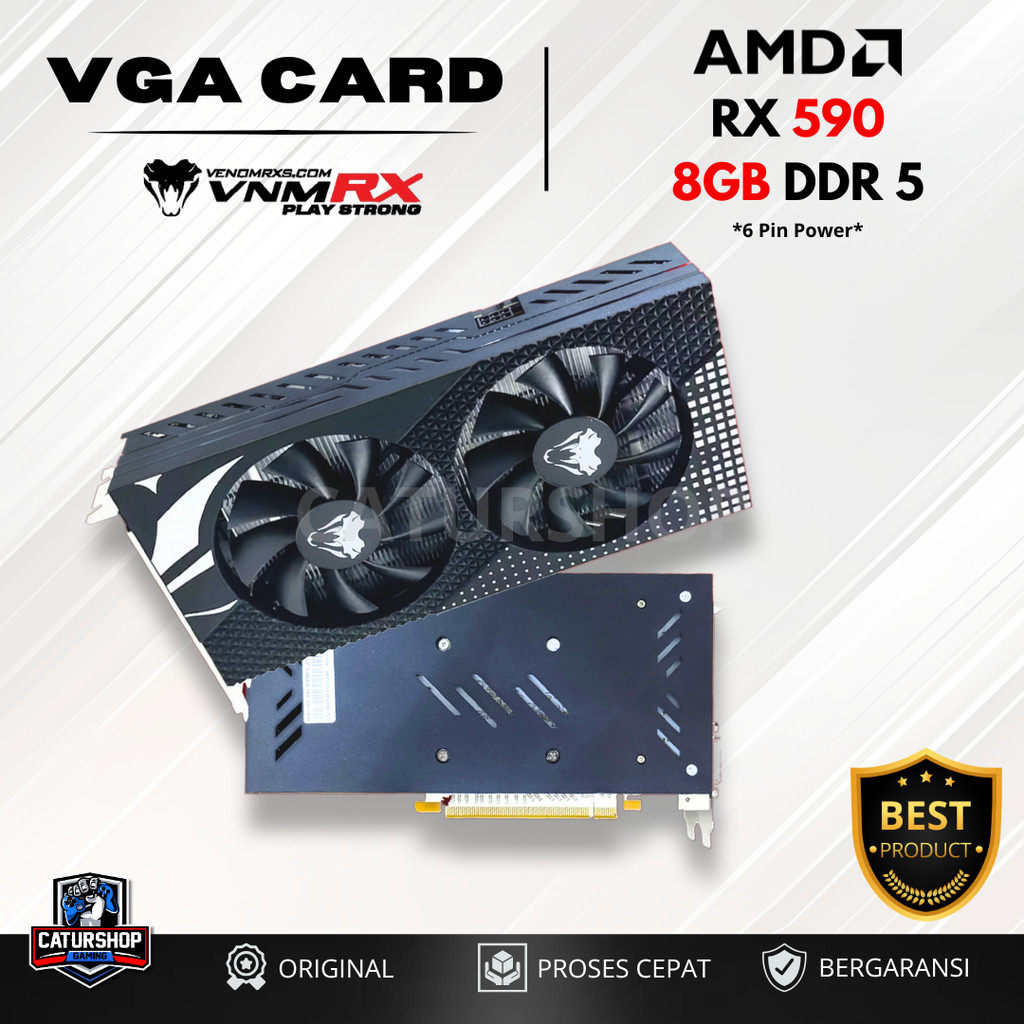 Jual Vga Amd Radeon Rx 590 8Gb Gddr5 6 Pin Power Venomrx Rx590 Garansi ...