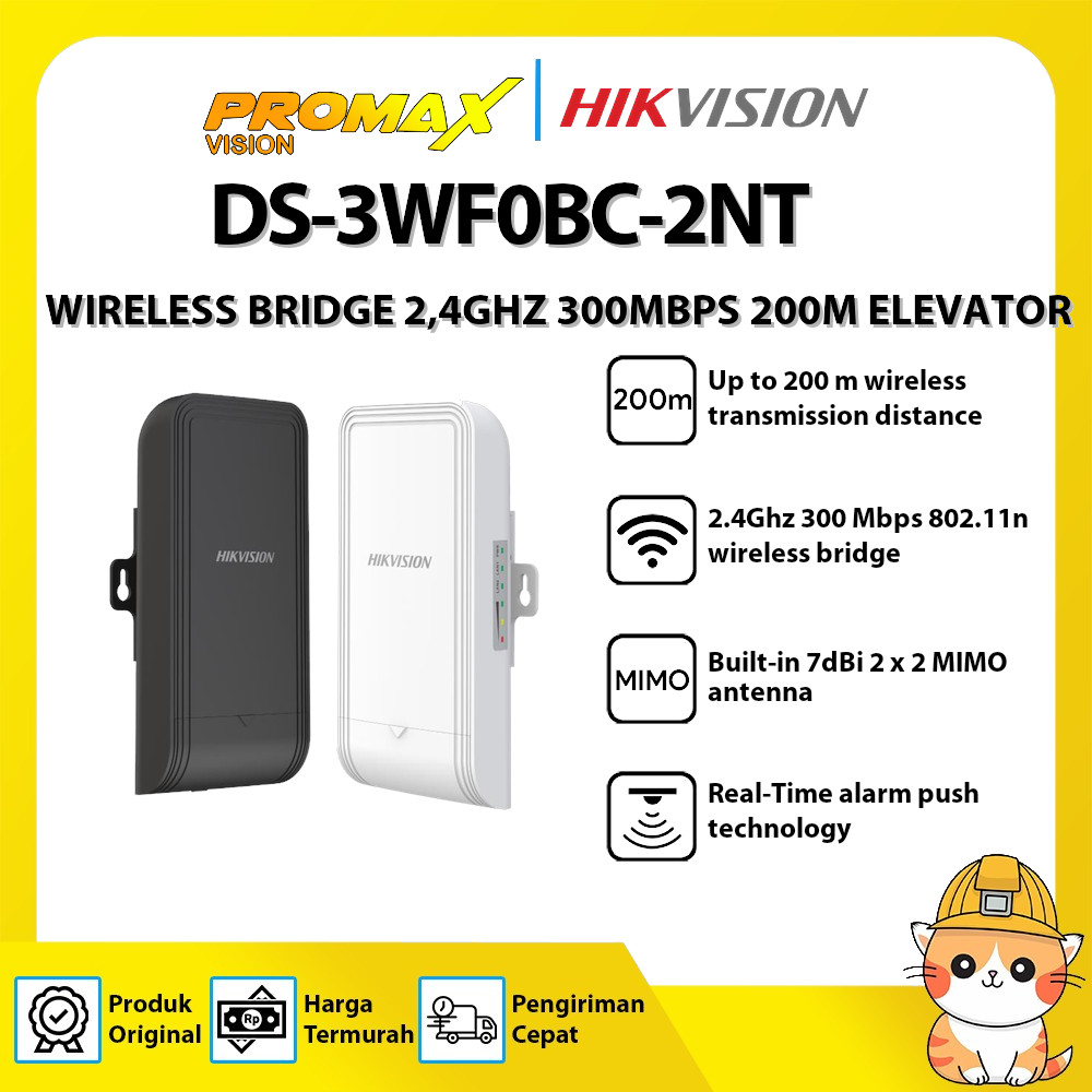 Jual HIKVISION DS-3WF0BC-2NT WIRELESS BRIDGE 2,4GHZ 300MBPS 200M ...