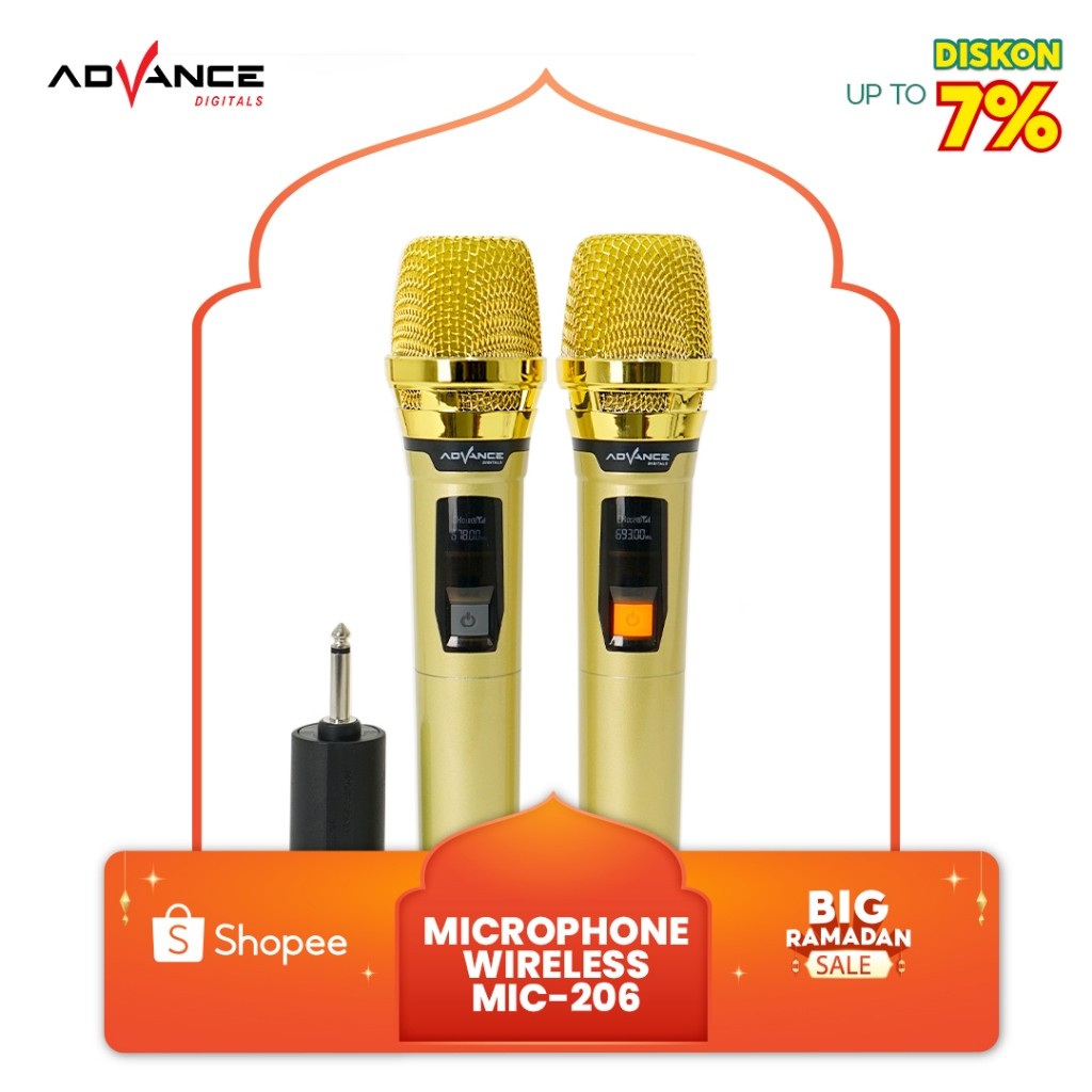 Jual Advance MIC-206 Duet Microphone Wireless UHF Resmi 1 Tahun - bisa ...