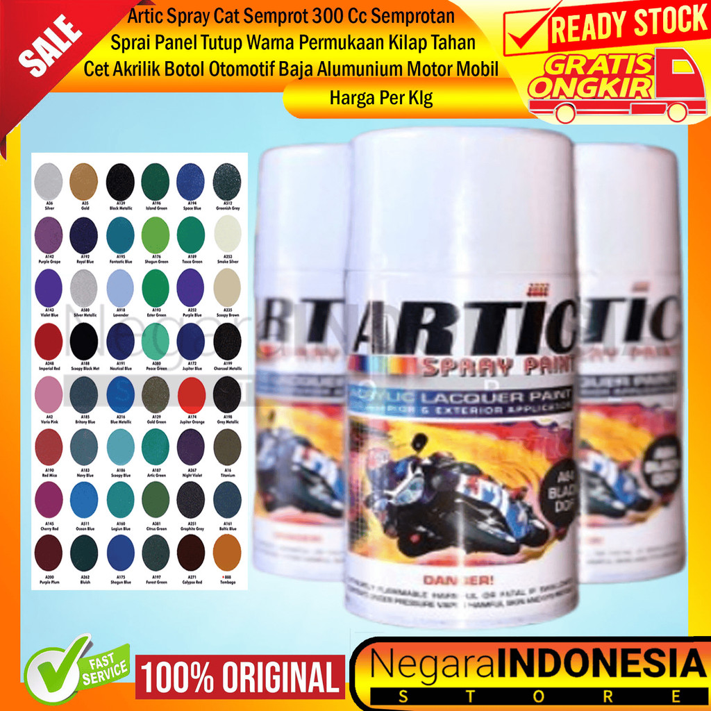 Jual Artic Spray Cat Semprot 300 Cc Semprotan Panel Tutup Warna ...