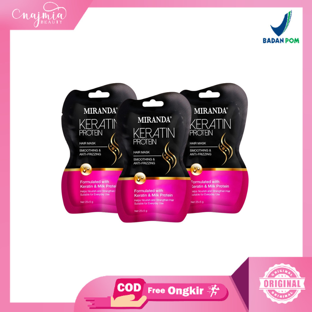 Jual NAJMIA Miranda Keratin Protein Hair Mask 30gr | Hair Mask | Shopee ...