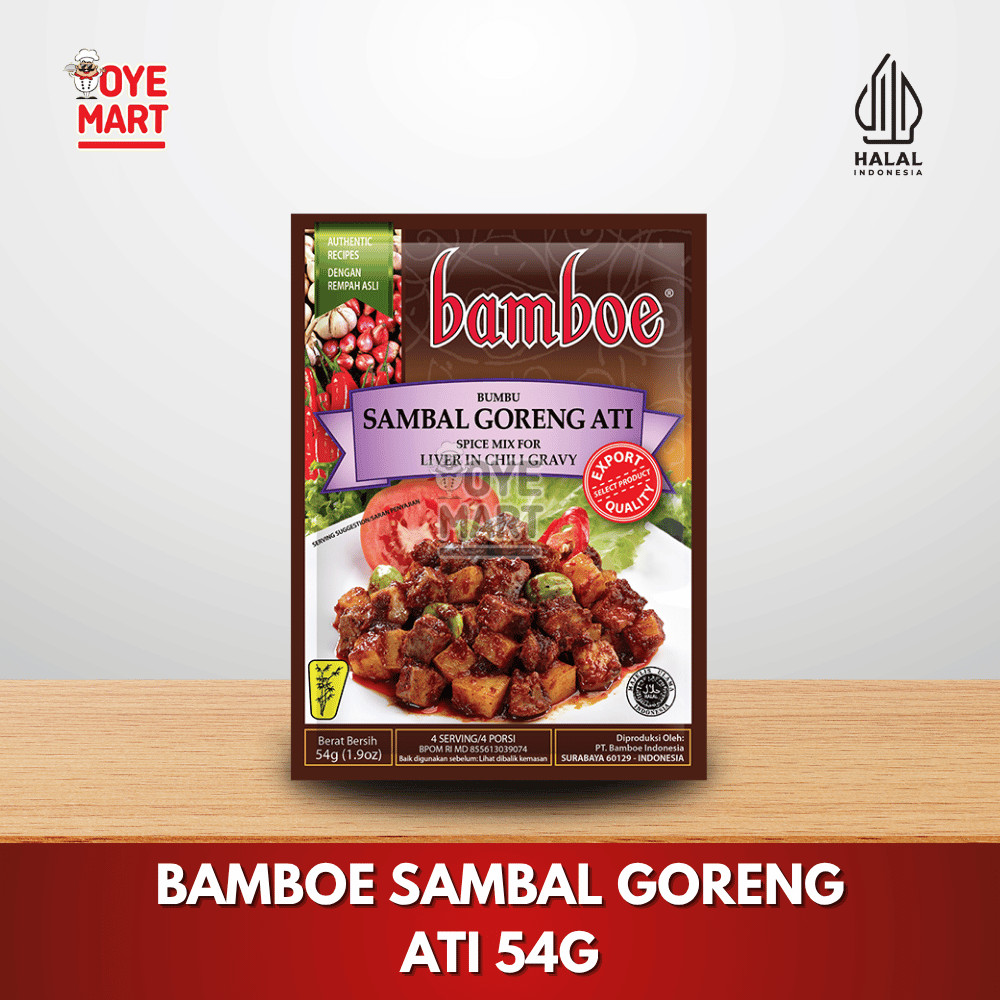 Jual BAMBOE SAMBAL GORENG ATI 54GR/SAMBAL GORENG PEDAS | Shopee Indonesia