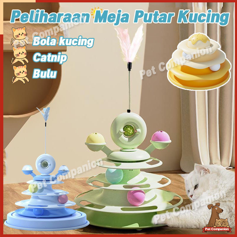 Jual 【Ada Catnip】Peliharaan Meja Putar Kucing /Menara Mainan Kucing ...