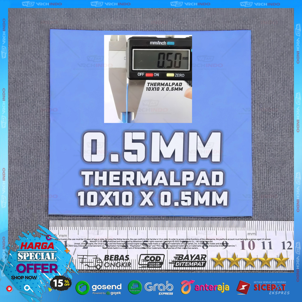 Jual Thermal Pad Silicone 0.5mm – Thermalpad 10x10cm Pendingin Chipset ...