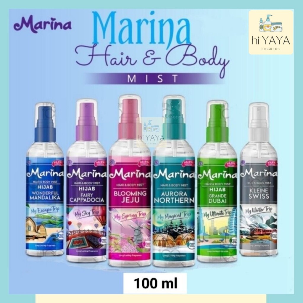 Jual MARINA Hair & Body Mist Cologne 100 ml - Yaya Cosmetics | Shopee ...