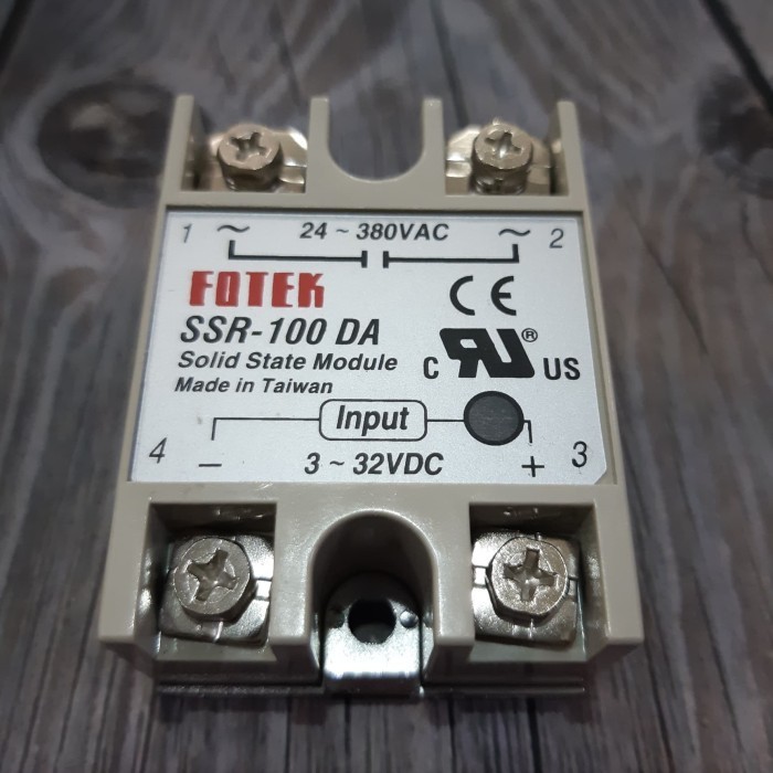 Jual SSR Solid State relay 100A Fotek SSR-100DA 100 Ampere 24-380V 220V ...