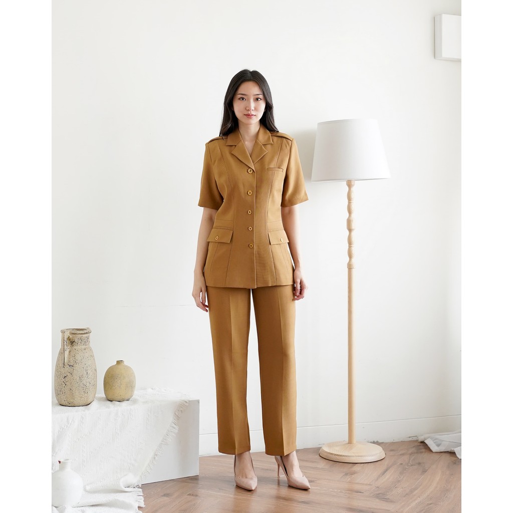 Jual Jas Blazer Lynelle Collection Seragam Wanita Lengan Pendek Set ...