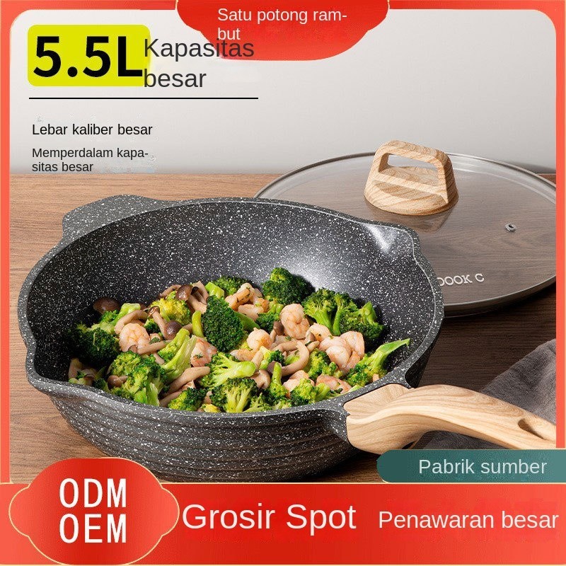 Jual Panci Penggorengan Besi Cor Non-stick Panci Penggorengan Dasar ...