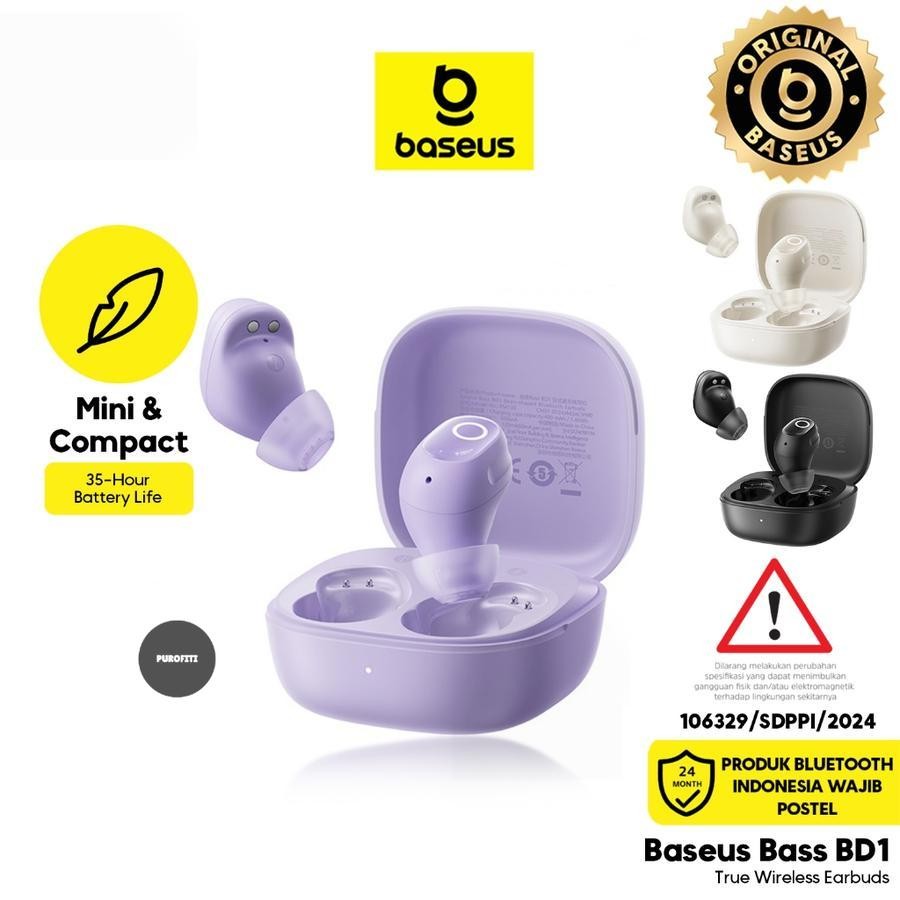 Jual Baseus BD1 Mini TWS True Wireless Earbuds Bluetooth Earphone ...