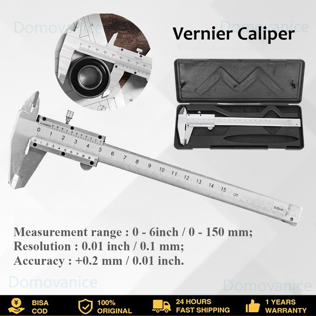 Jual 6INCH Jangka sorong stainless Vernier Caliper 150MM Sigmat Besi Manual / Alat Tukang / COD ...