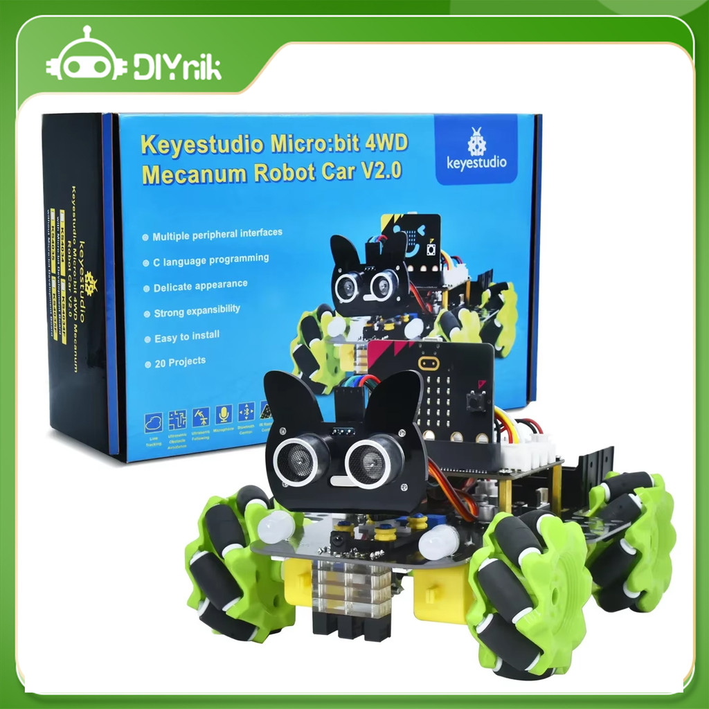 Jual Keyestudio 4WD Microbit V2 Robot Cars Kit Mecanum Smart For Micro ...