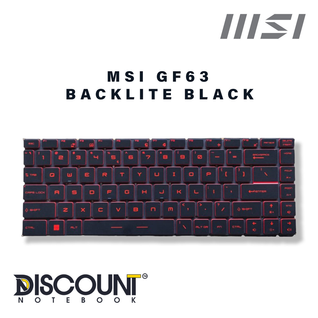 Jual KEYBOARD MSI GF63 BACKLITE BLACK | Shopee Indonesia