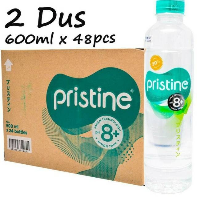 Jual Pristine Water 8+ 600ml x 48 botol (2 Dus) | Shopee Indonesia