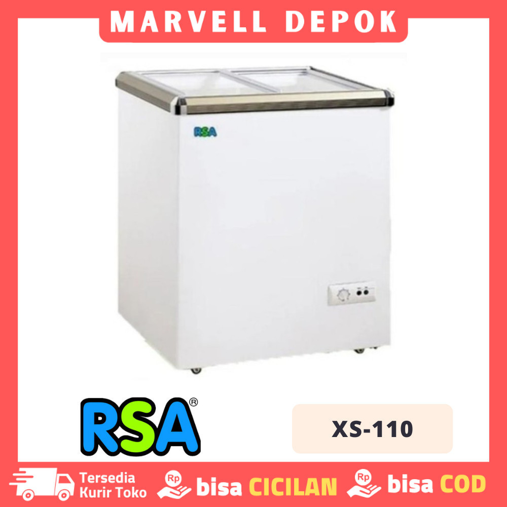 Jual Freezer Sliding Kaca Rsa Xs 110 Freezer Sliding 100 Liter Garansi ...
