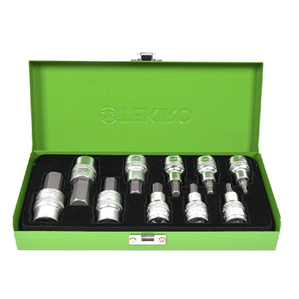 Jual TEKIRO 11 PCS Hex Bit Socket – Kunci Soket 1/2 Inch H4 H5 H6 H7 H8 H10 H12 H14 H17 H19 ...
