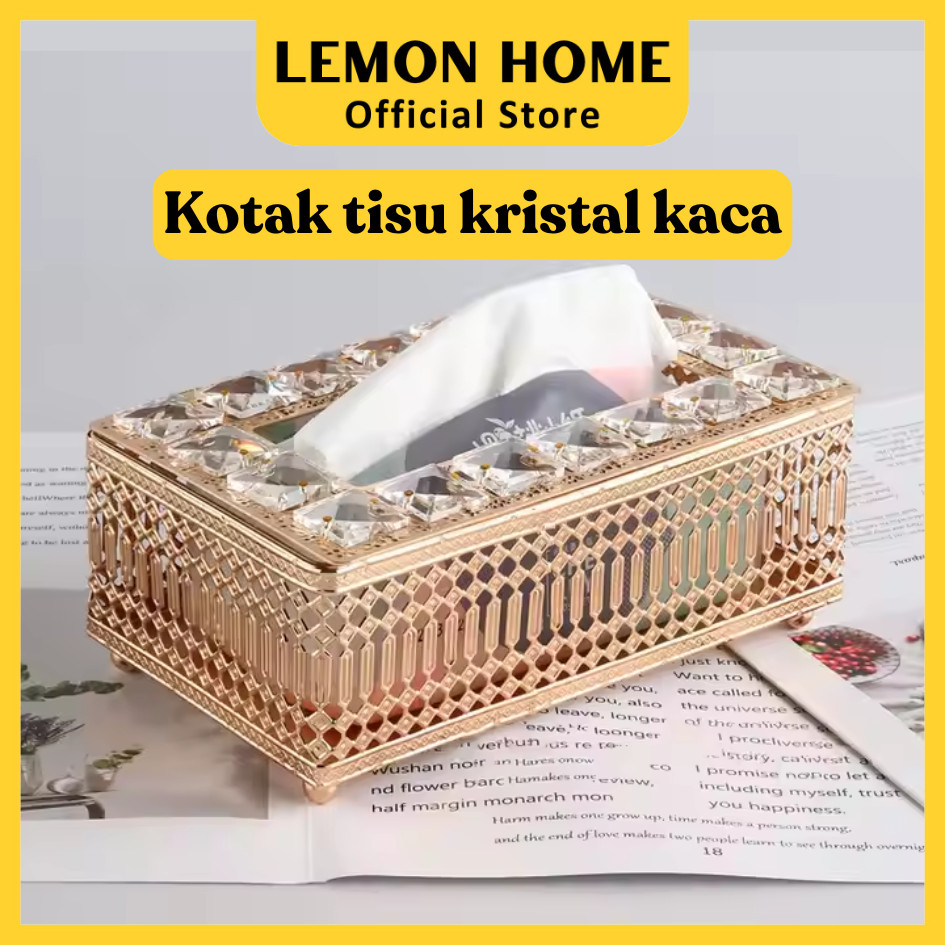Jual Lemon Home [Garansi 1 Tahun] Kotak Tisu Kristal Kaca Mewah/Kotak ...