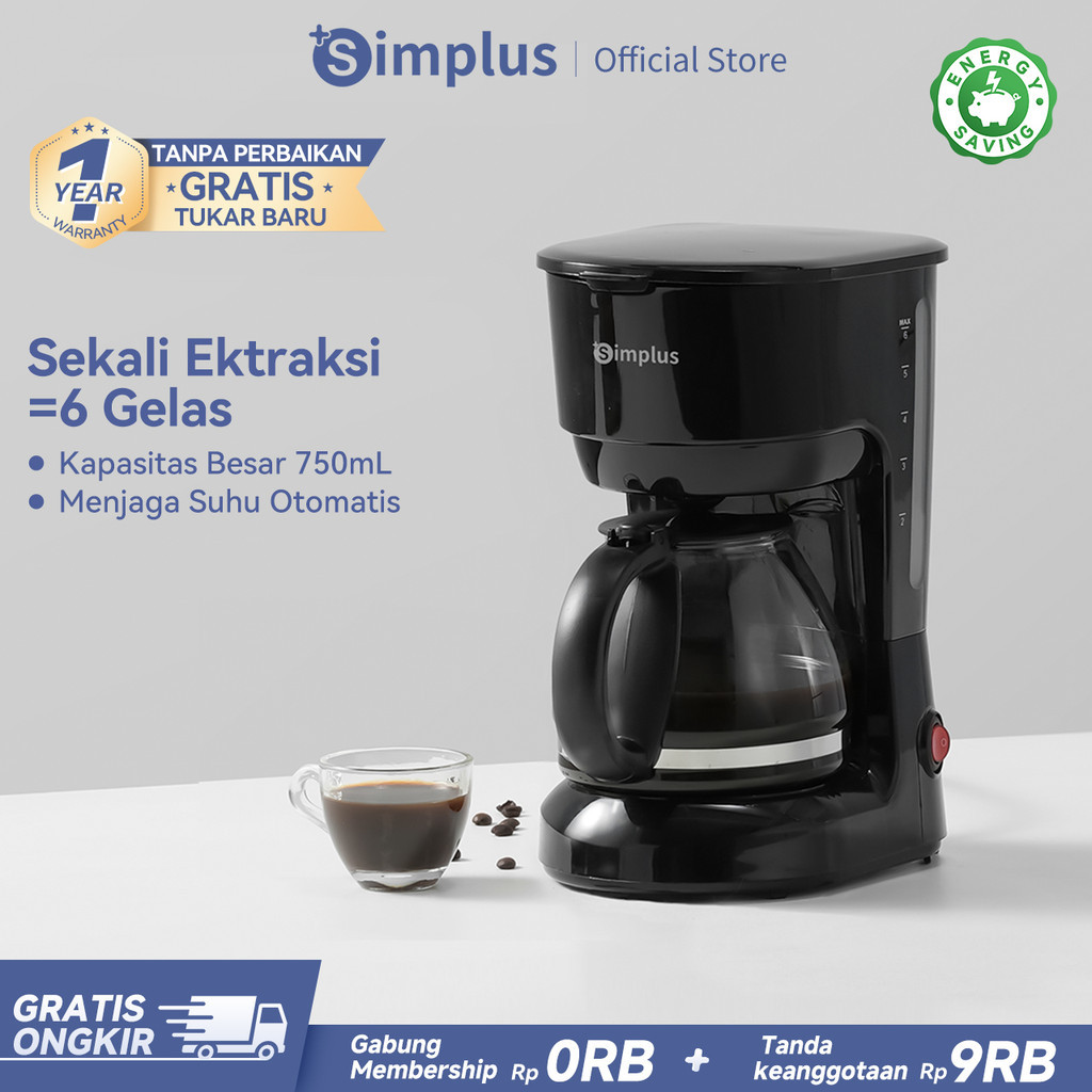 Jual Simplus Coffee Maker Mesin Kopi 750ml pembuat kopi espresso ...