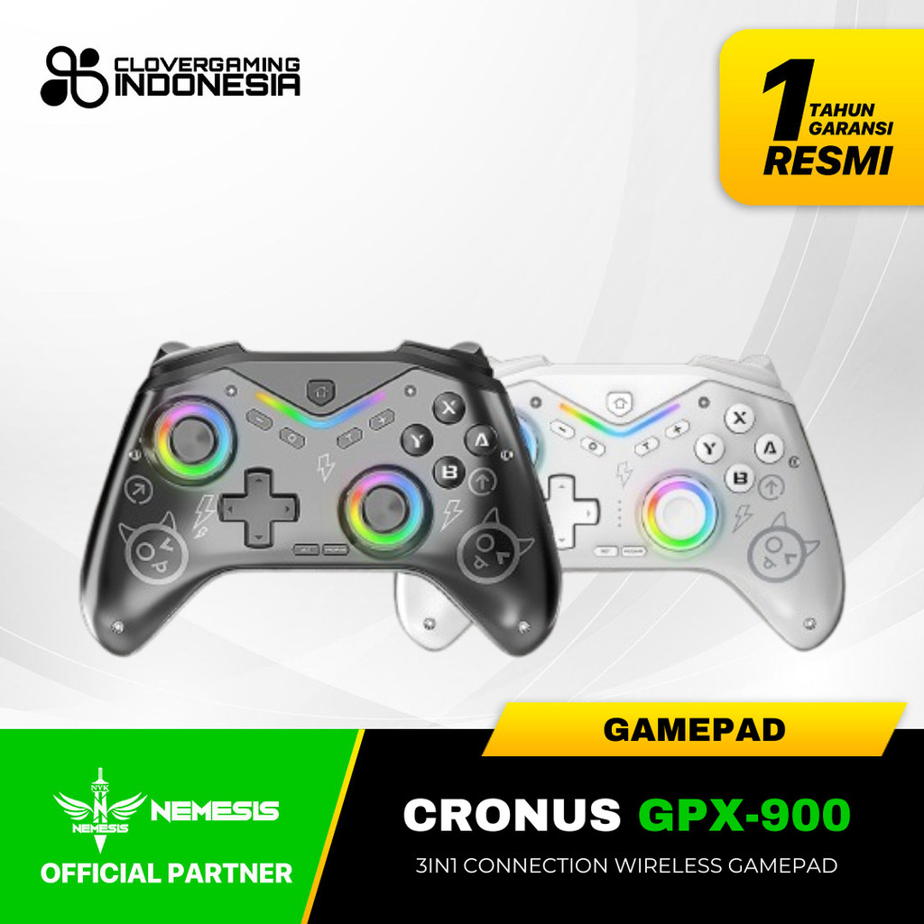 Jual NYK Nemesis Cronus GPX900 GPX-900 RGB LED Wireless Gamepad 3in1 ...