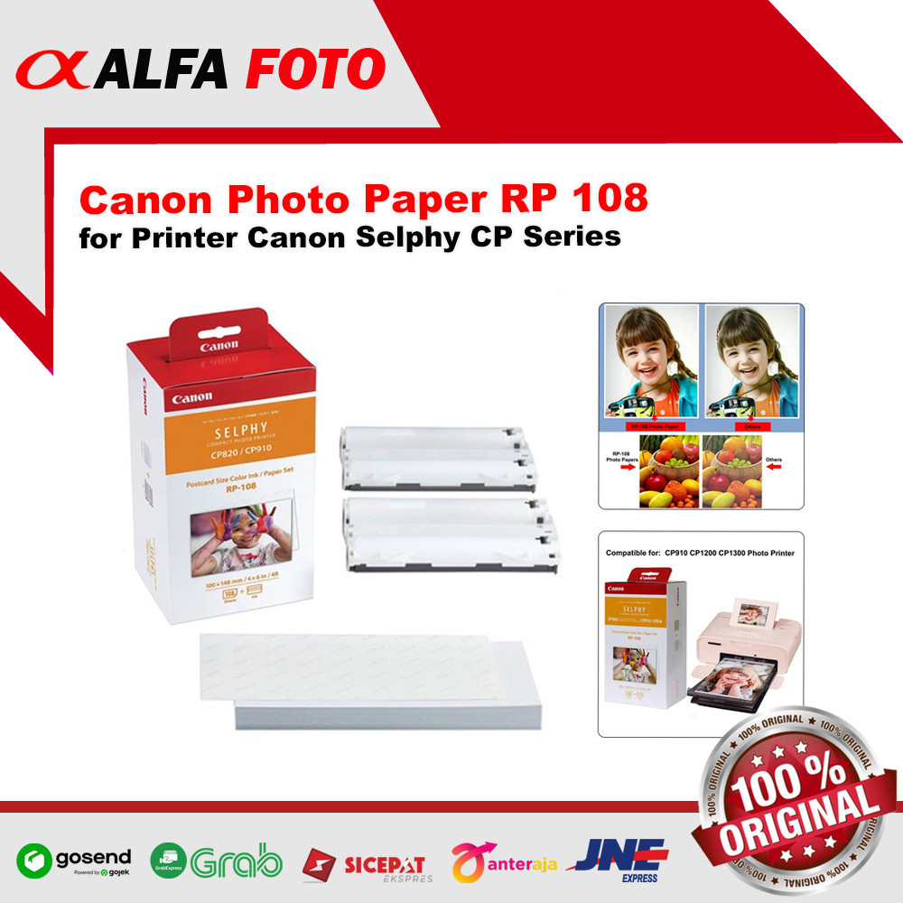 Jual CANON PAPER RP-108 RP 108 FOR SELPHY PRINTER ORIGINAL | Shopee ...