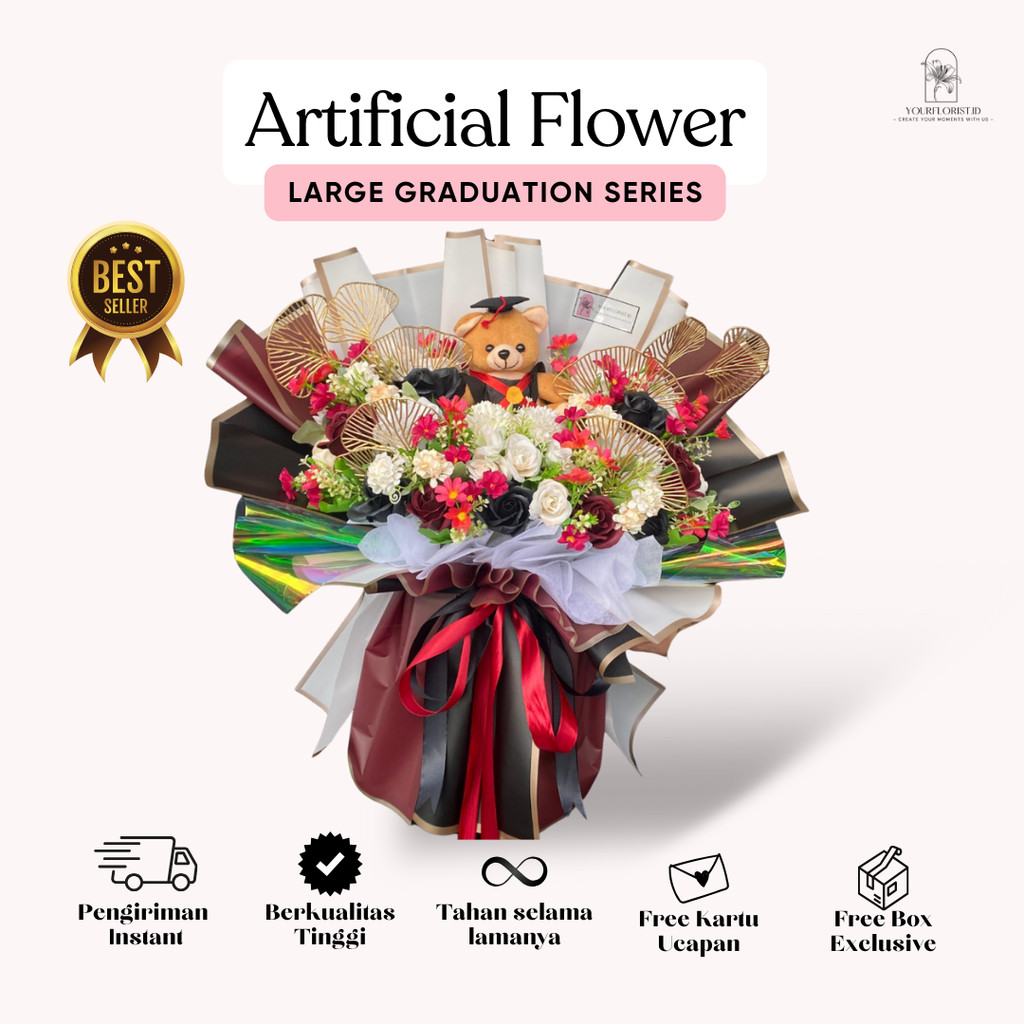 Jual GRADUATION SERIES BOQUETS MEGA - Buket Bunga Artificial Mix Mawar ...