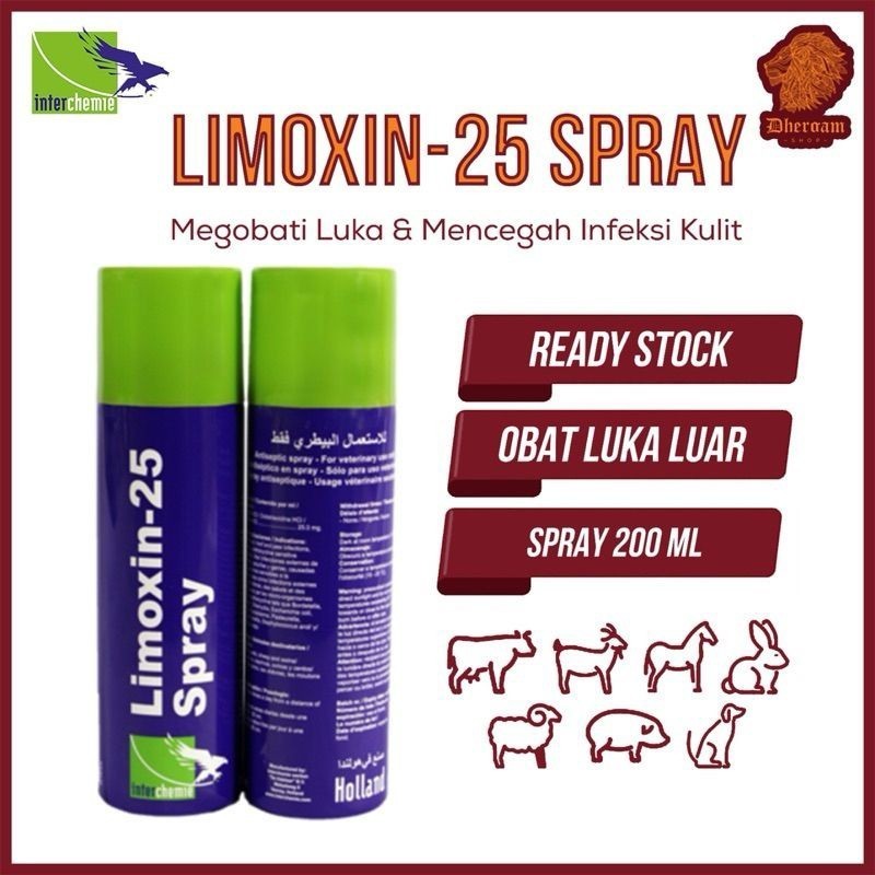 Jual Limoxin-25 Spray Antibiotik untuk Luka Luar pada Hewan Sapi ...