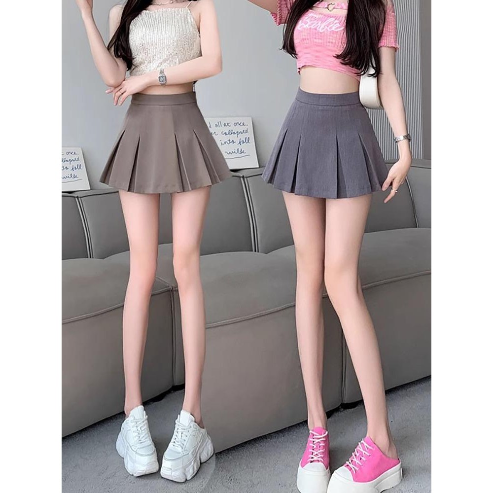 Jual Rok lipit untuk wanita di musim panas, rok mini mungil, rok A-line ...