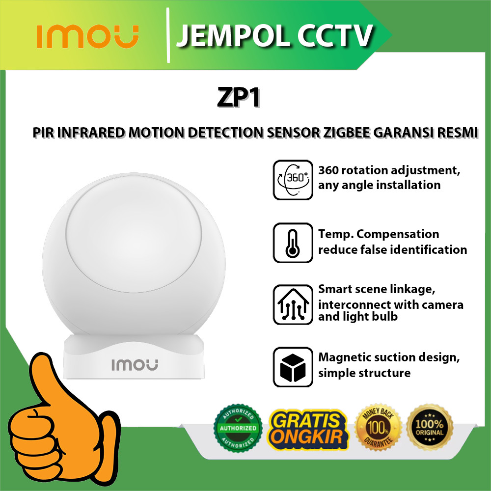Jual IMOU ZP1 PIR INFRARED MOTION DETECTION SENSOR ZIGBEE GARANSI RESMI | Shopee Indonesia