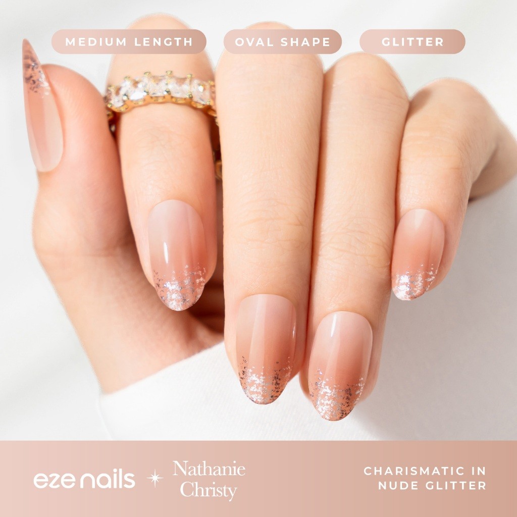 Jual Eze Nails - Charismatic in Nude Glitter Spot on Manicure (Kuku ...