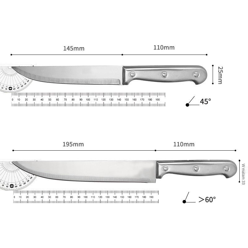 Jual Pisau Dapur Stainless Tebal 27/30cm Kitchen Chef Knife Potong Buah ...